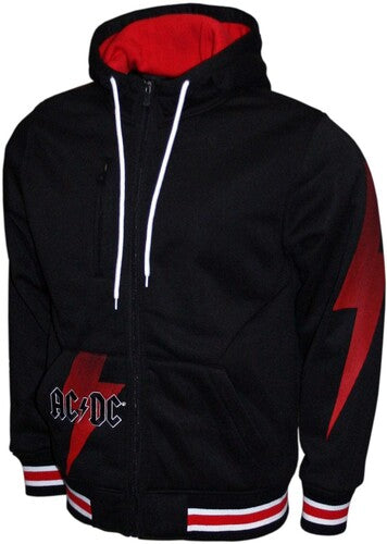 AC/DC - Bolt - Double Knit Hoodie Jacket - Black M2431ADA - Outerwear – Loudwire